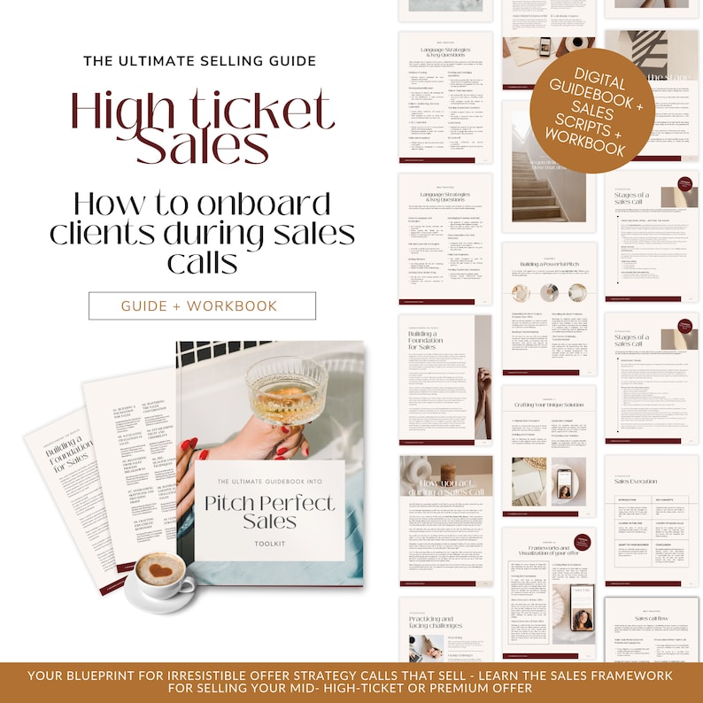 Sales Conversations Script Handbook | High Ticket Sales Online Sales Strategy | Sales Template ...