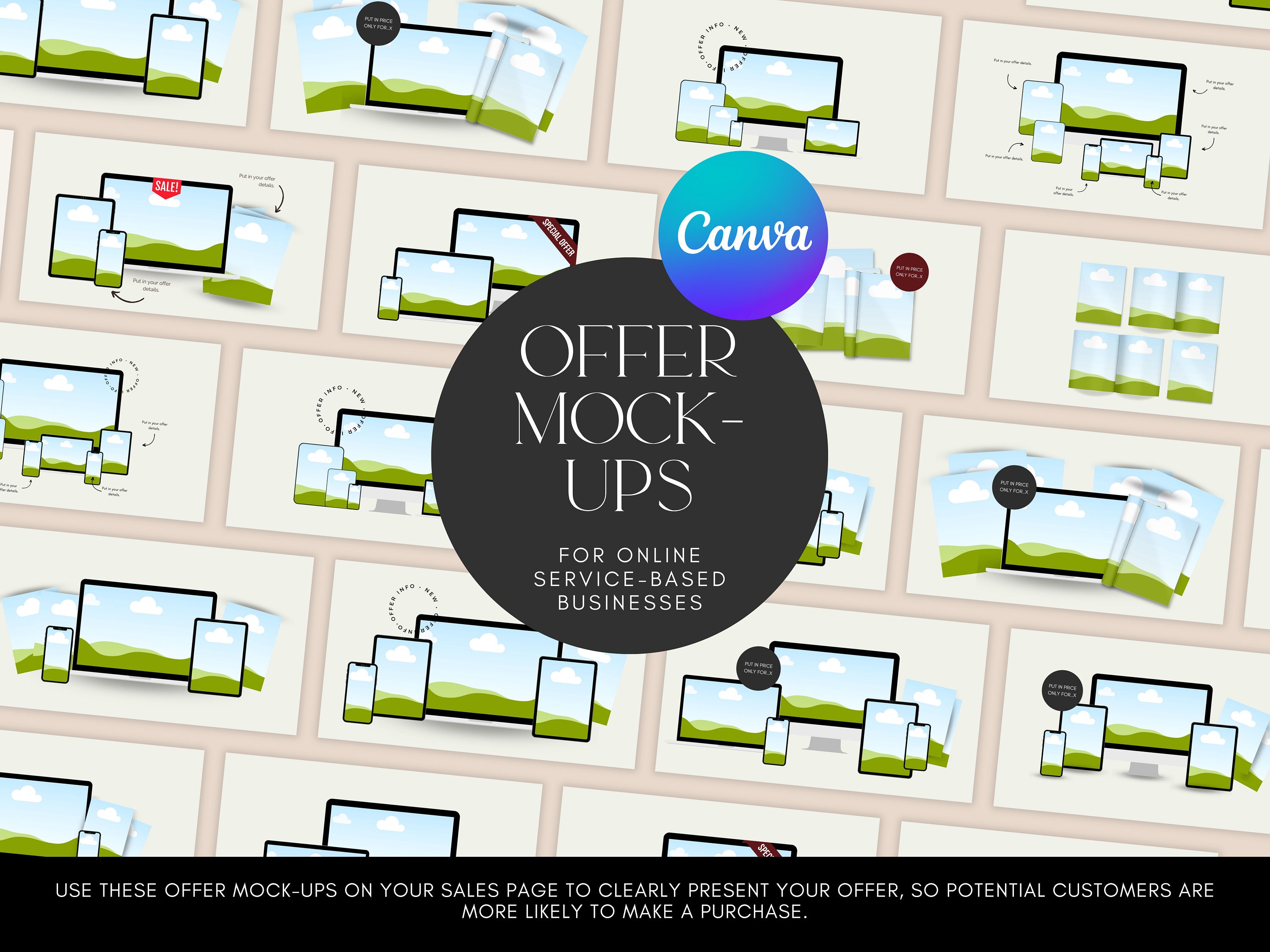 16 Mockups | Digital Product Presentation | Sales Pages Mock-up | Offer ...