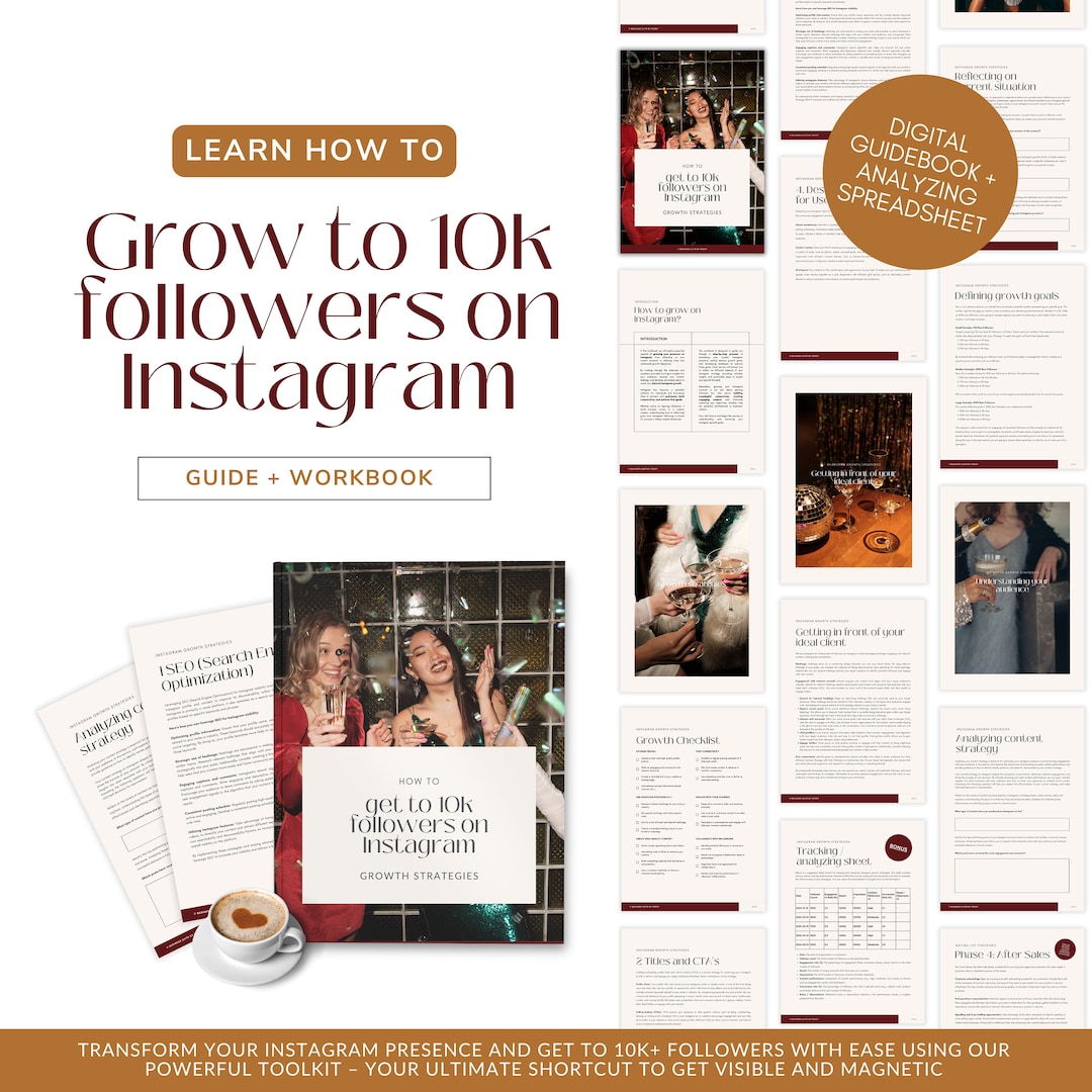 Instagram Growth Strategies E-book + Digital Workbook Planner | Social ...