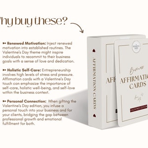 Valentine's Day 50 Business Affirmation Cards: Love / Entrepreneurial ...