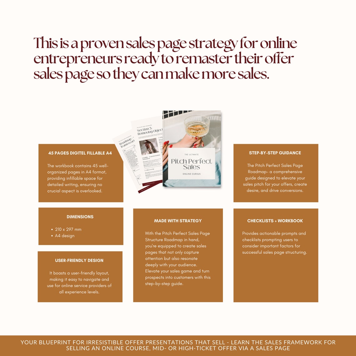 Sales Page Structure Blueprint | Fillable | Product Landing Page ...