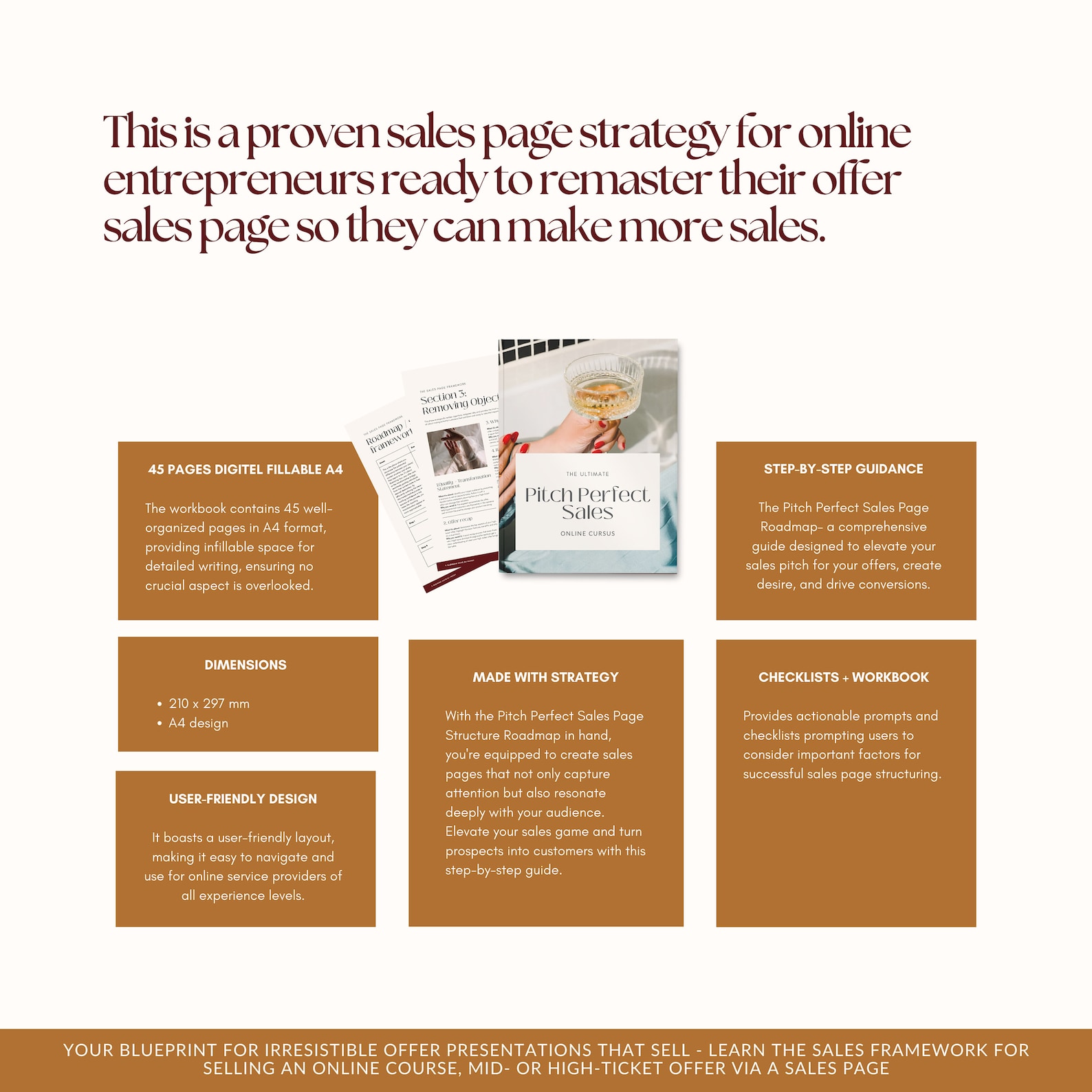 Sales Page Structure Blueprint | Fillable | Product Landing Page ...