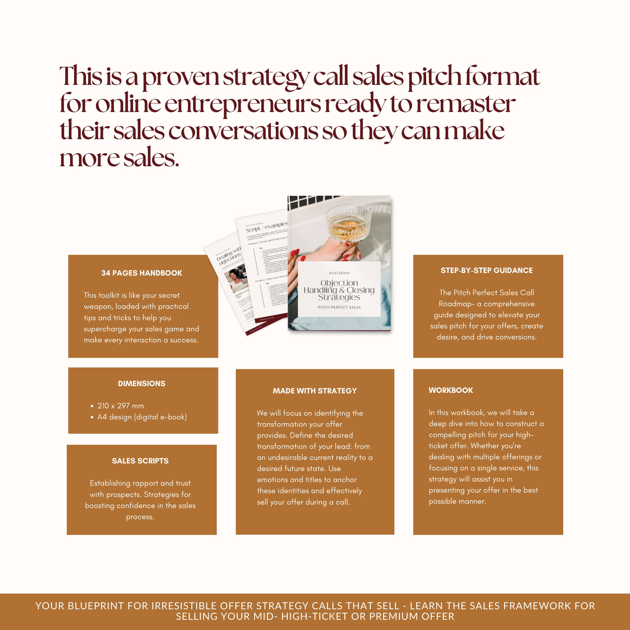 Sales Conversations Script Handbook High Ticket Sales Online Sales Strategy Sales Template ...