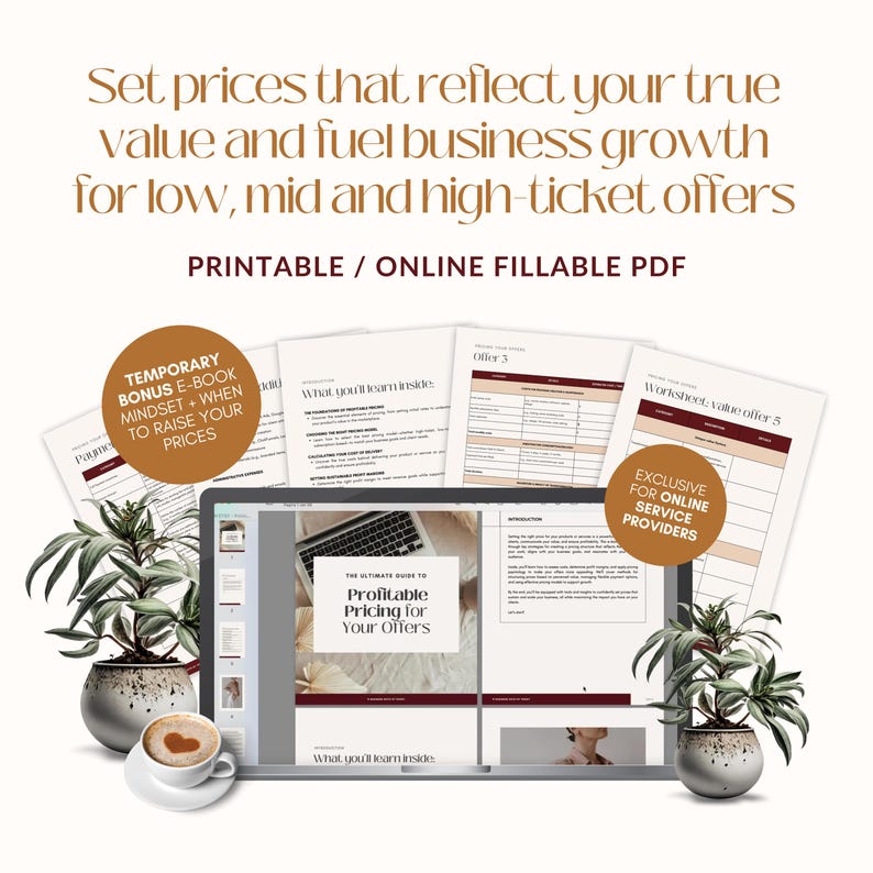Pricing Guide & Workbook: Service Business Pricing Strategies (digital ...