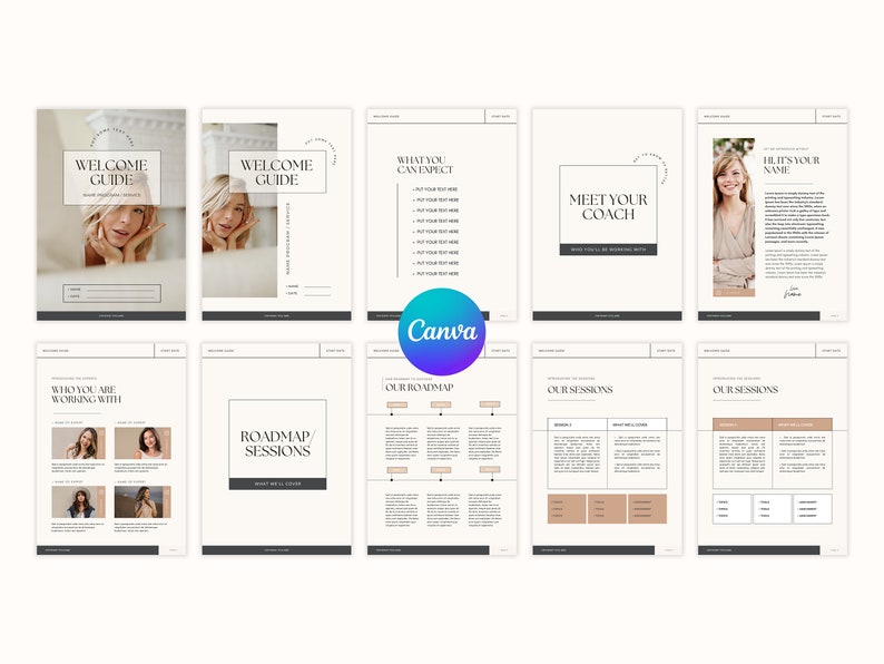 Client Onboarding Guide Template | Canva Template | New Client Welcome ...