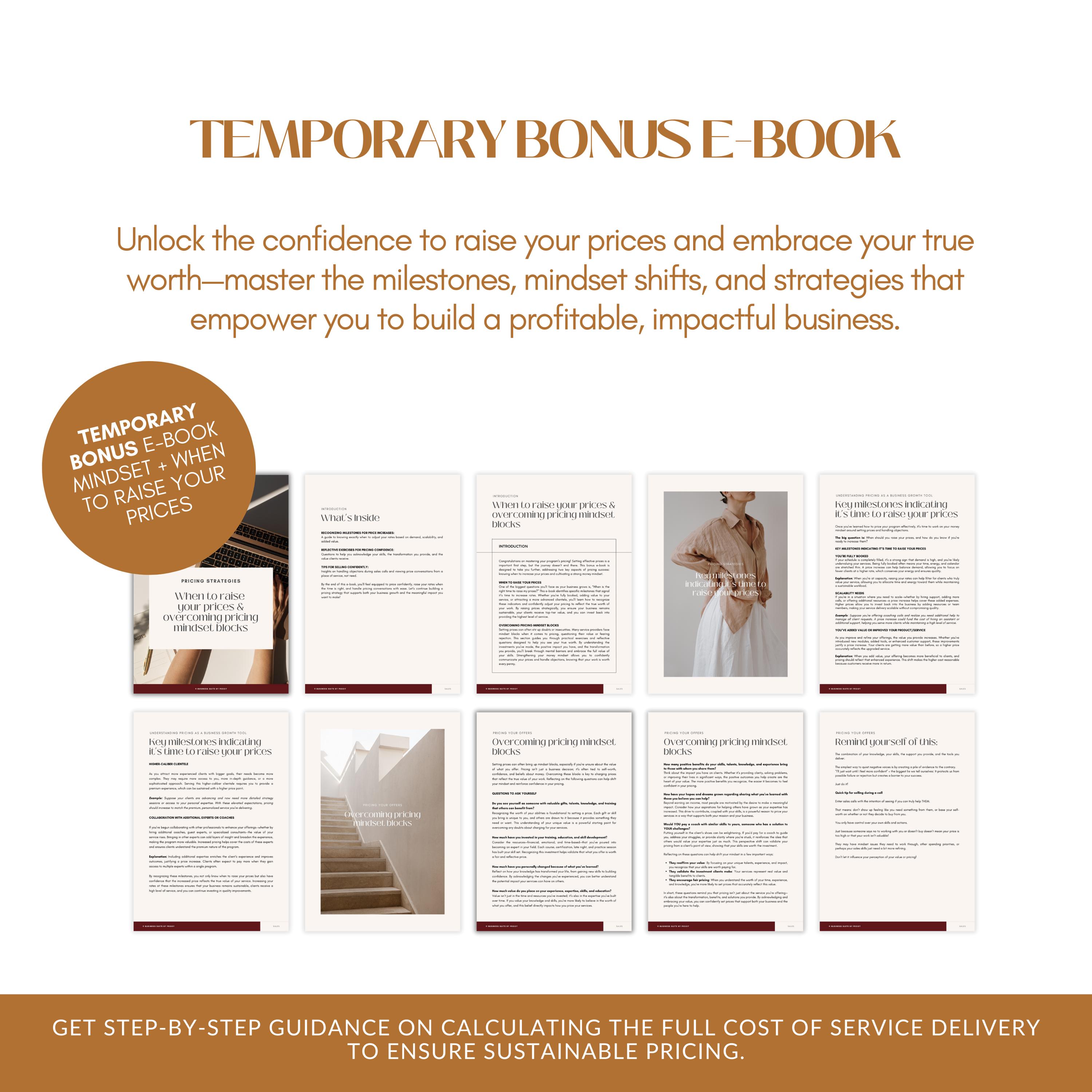 Pricing Guide & Workbook: Service Business Pricing Strategies (digital ...