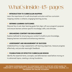 How to Curriculum Mapping Guide | Step-by-step Program Creation Workbook + Strategy | Digital E ...