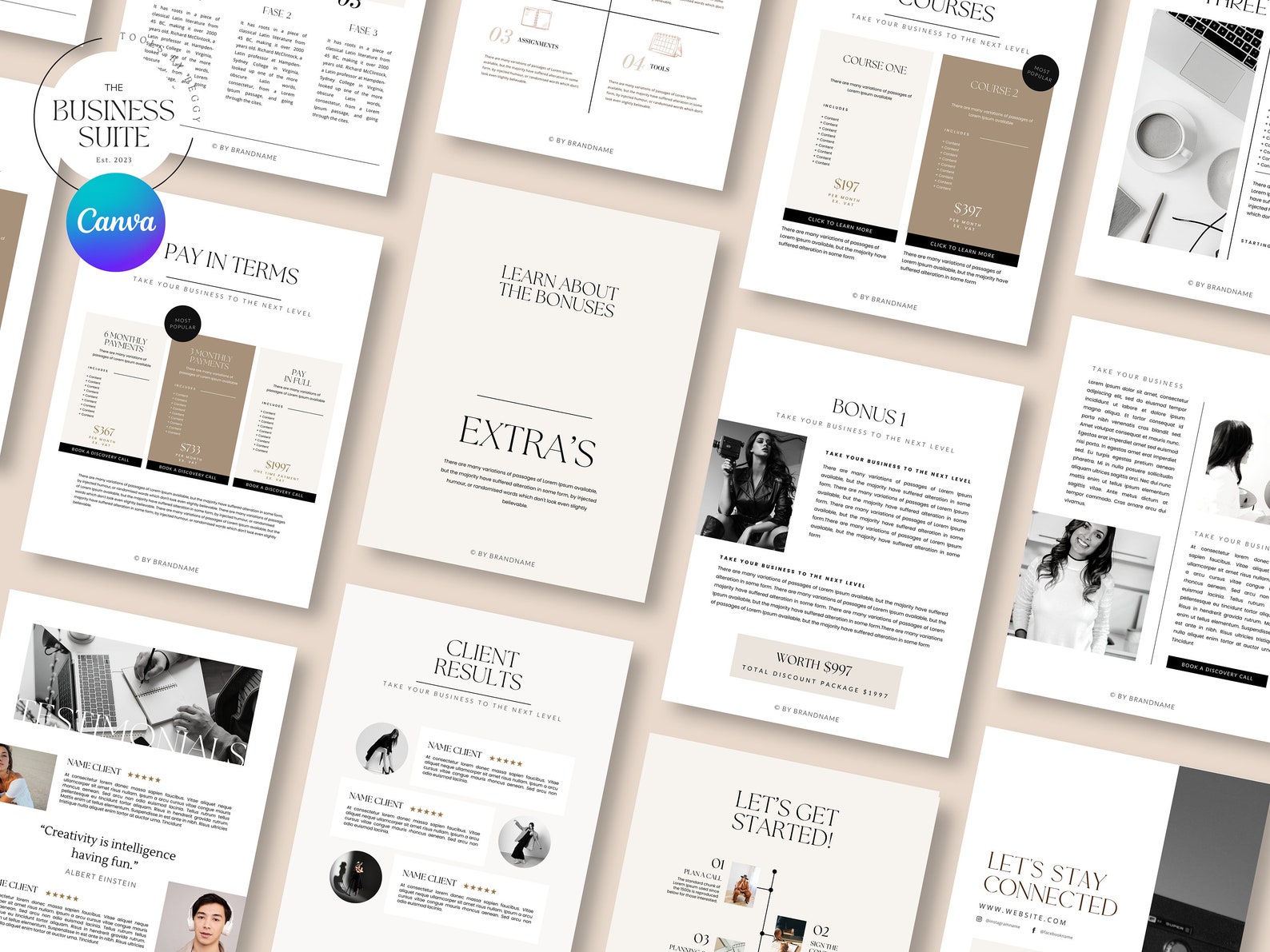 Editable Services & Pricing Guide Template, Edit on Canva, 25 ...