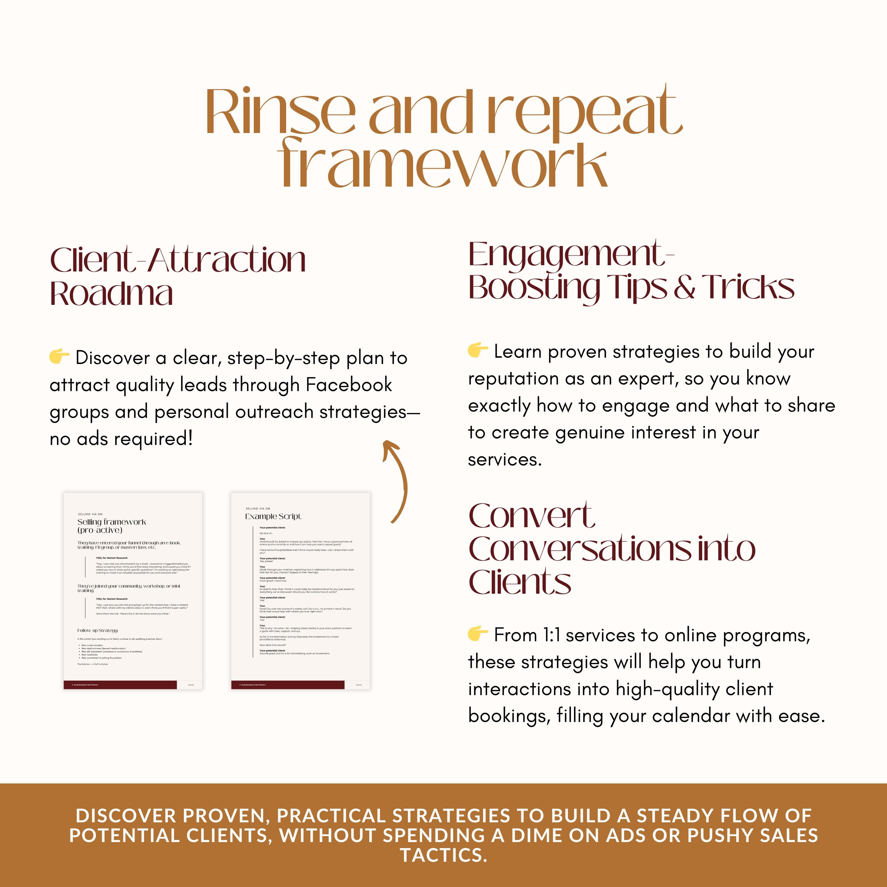 How to Get Your First Clients Handbook | Online Organic Sales Strategy ...