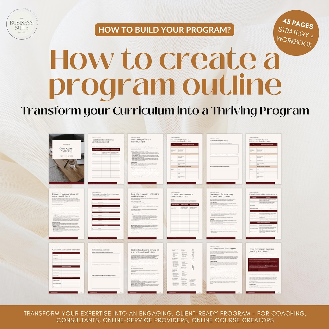 How to Curriculum Mapping Guide | Step-by-step Program Creation Workbook + Strategy | Digital E ...