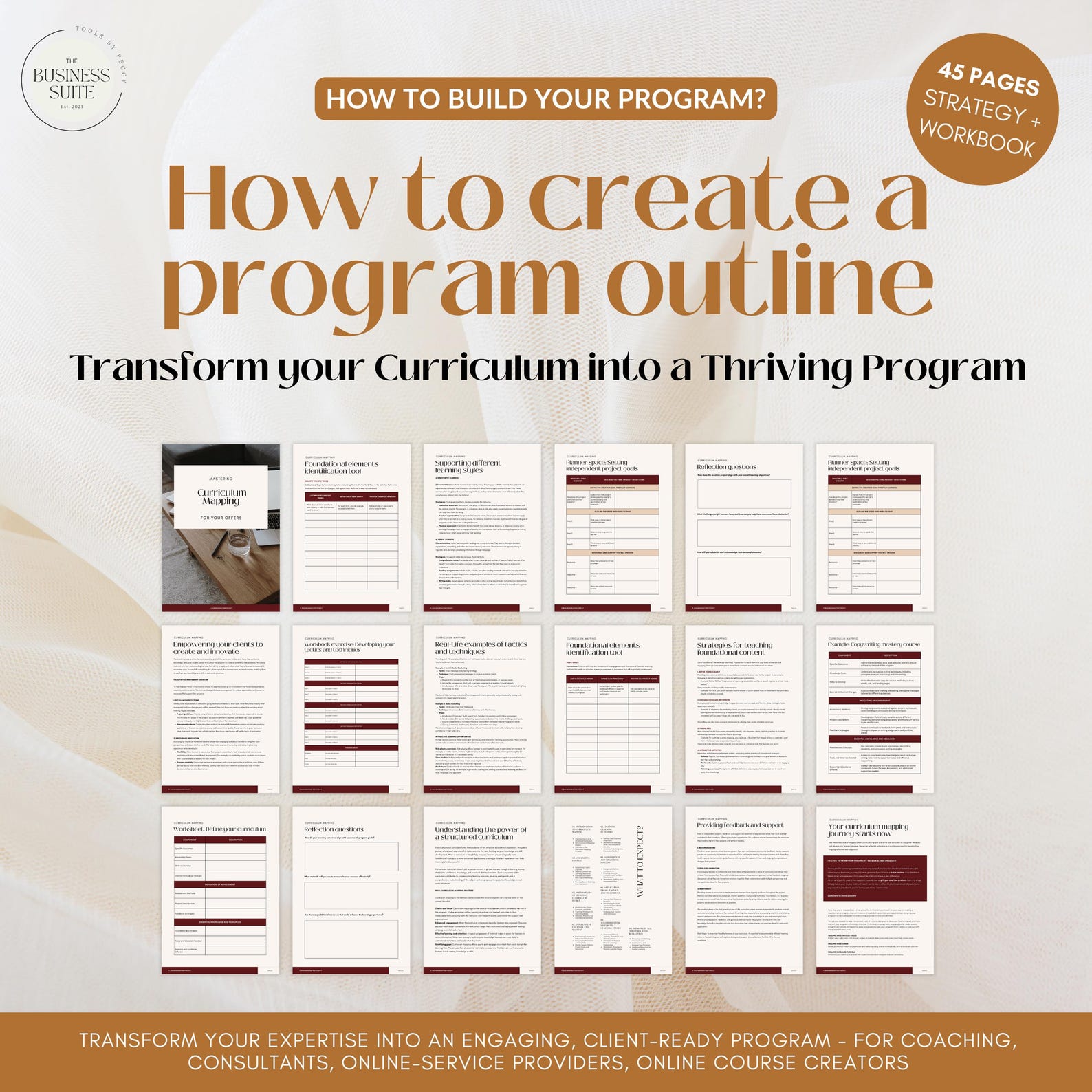 How to Curriculum Mapping Guide | Step-by-step Program Creation Workbook + Strategy | Digital E ...