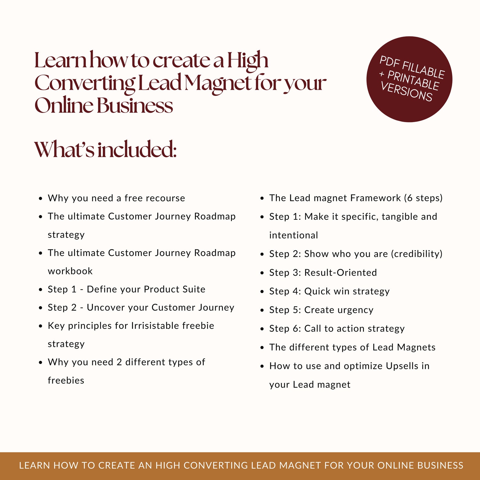 Lead Magnet Freebie E-book Roadmap | Email List Marketing | Marketing Guide | Online Workbook ...
