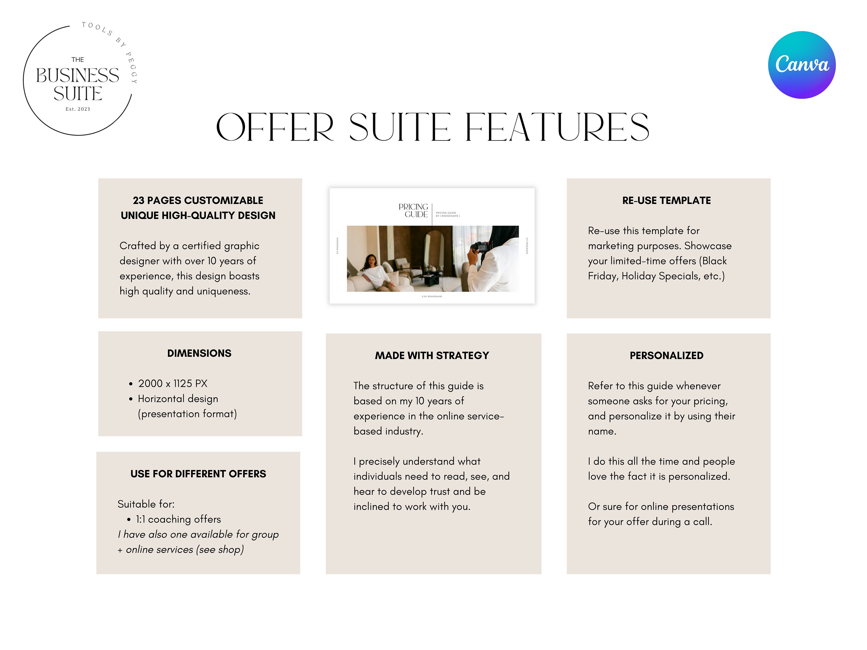 Service Pricing Guide Template | New Customer Welcome Package | Price ...