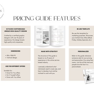 Editable Services & Pricing Guide Template, Edit on Canva, 25 ...