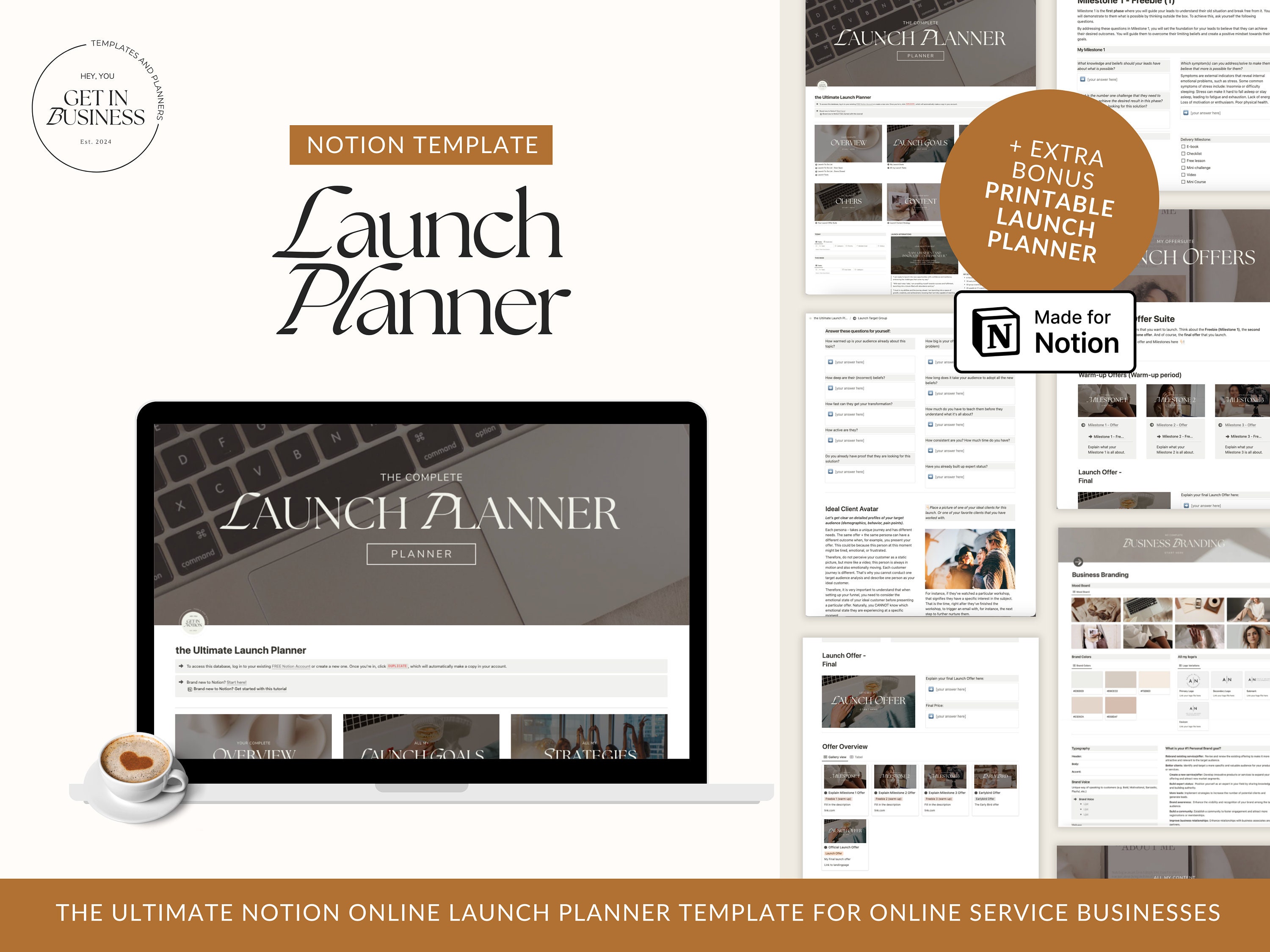 Notion Launch Template | Planner | Online Business Service Providers ...