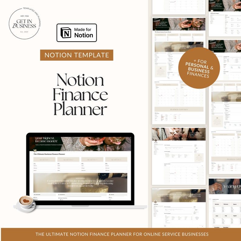Notion Finance Dashboard Template | Work Notion | Digital Planner ...