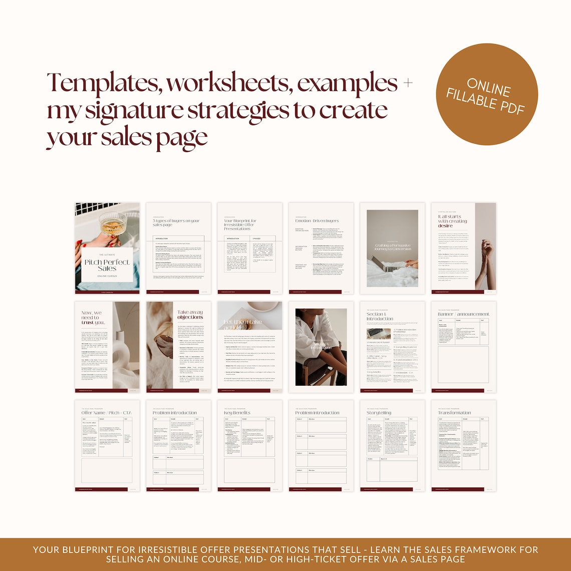 Sales Page Structure Blueprint | Fillable | Product Landing Page ...