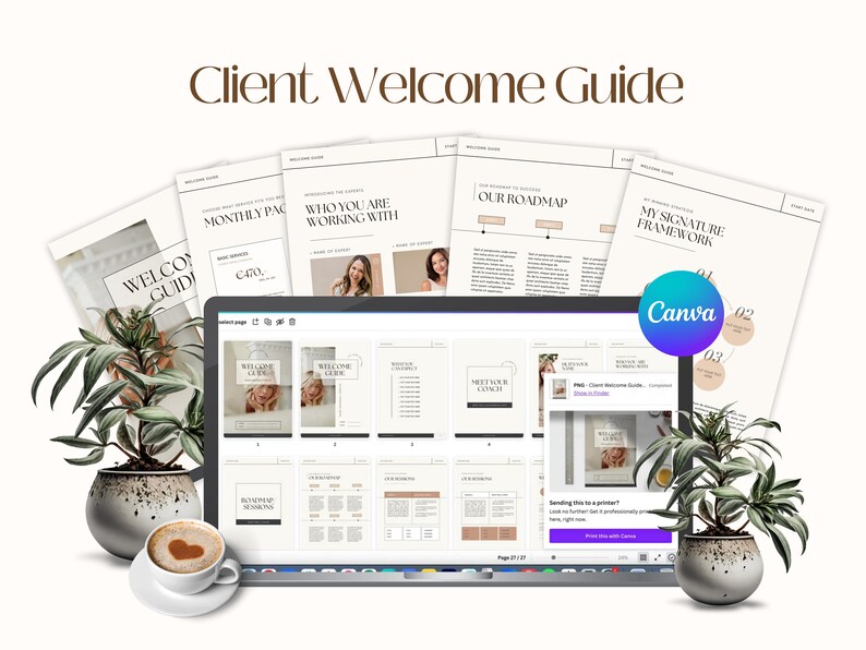 Client Onboarding Guide Template | Canva Template | New Client Welcome Packet | Client Contracts ...