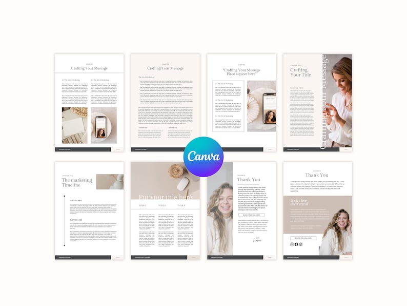 18 Pages Digital E-book Template | Editable Coaching Ebook | Canva-template | Courseguide ...
