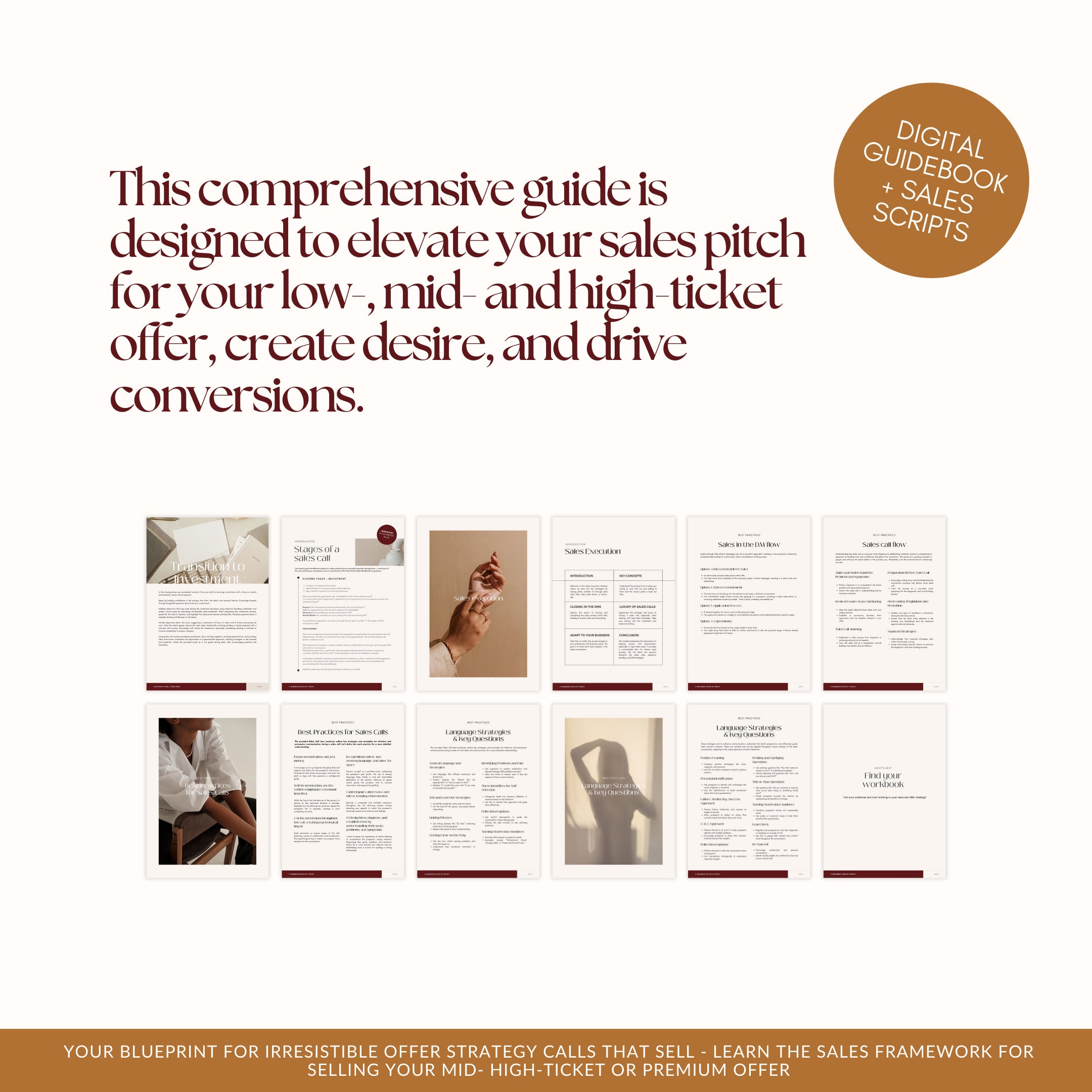 Sales Conversations Script Handbook High Ticket Sales Online Sales ...