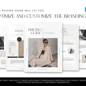 Editable Services & Pricing Guide Template, Edit on Canva, 25 ...