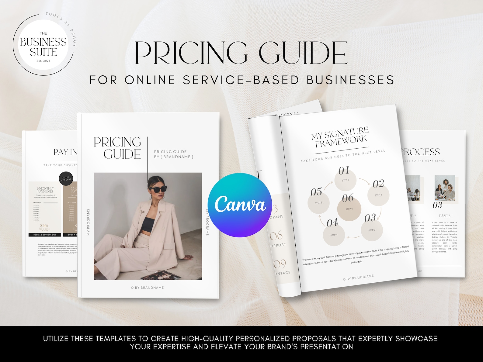 Editable Services & Pricing Guide Template, Edit on Canva, 25 ...