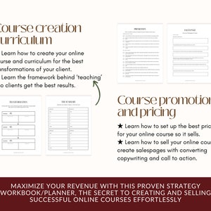 49 Printable Pages | Online Course Creation Planner | Workbook ...