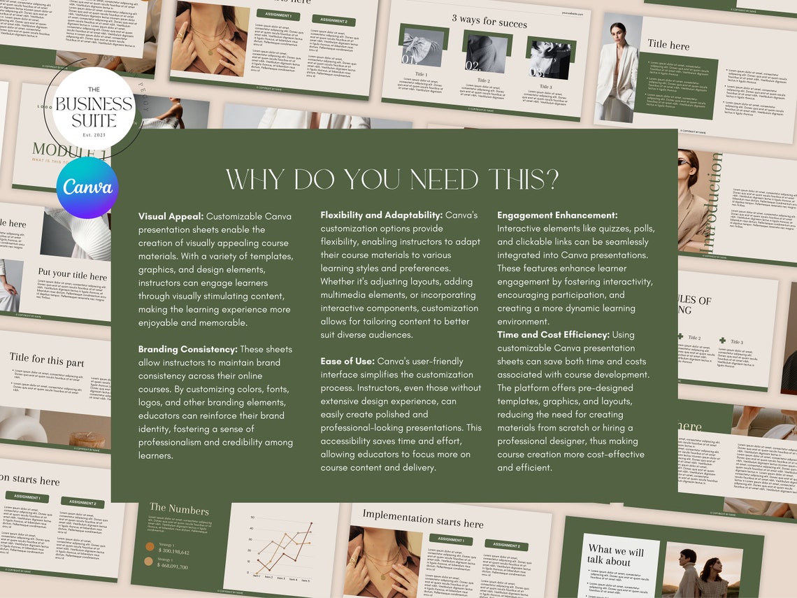 Online Course Sheets - Video Presentation Sheets | Canva Template ...