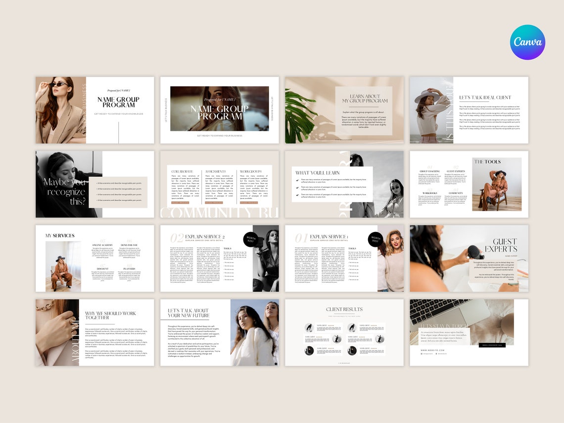 Editable Services & Pricing Guide Group Coaching Template, Edit on ...