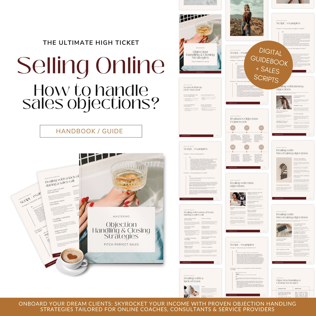 Sales Conversations Script Handbook | Objections High Ticket Sales ...