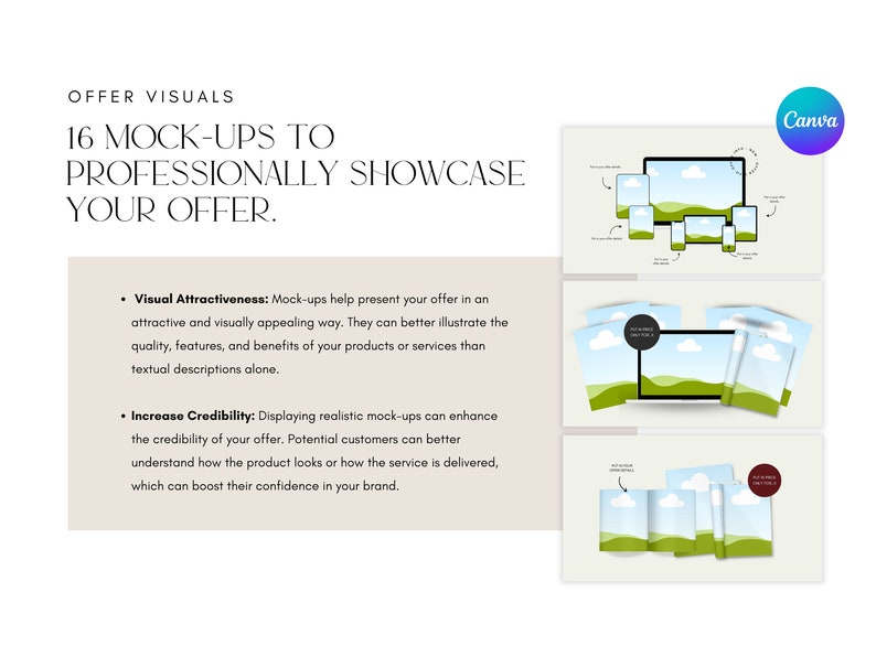 16 Mockups | Digital Product Presentation | Sales Pages Mock-up | Offer ...