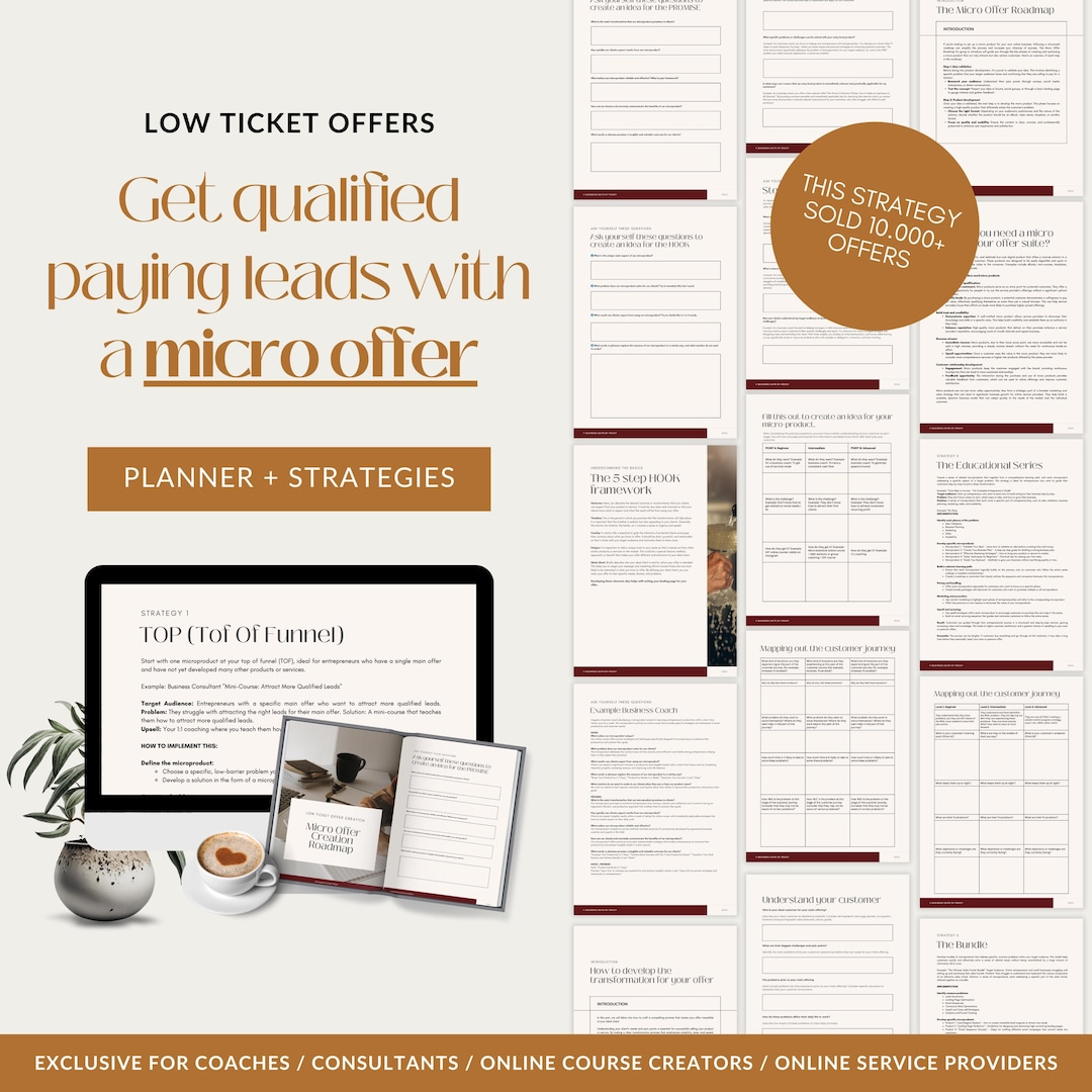 Selling via Micro Offers + Strategy + Planner | Low Ticket Offer ...