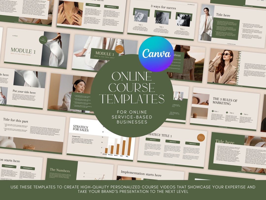 Online Course Sheets - Video Presentation Sheets | Canva Template ...