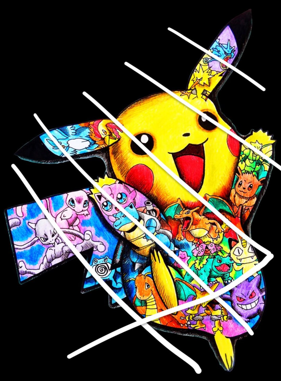 Pikachu /pokemon Character Mix/sublimation Design/mash up Cartoons PNG ...