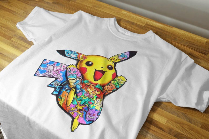 Pikachu /pokemon Character Mix/sublimation Design/mash up Cartoons PNG ...