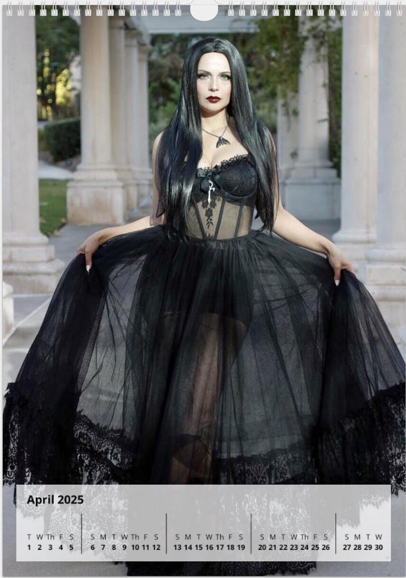 Andreanet Calendar 2025 Gothic and Alternative Model - Etsy UK