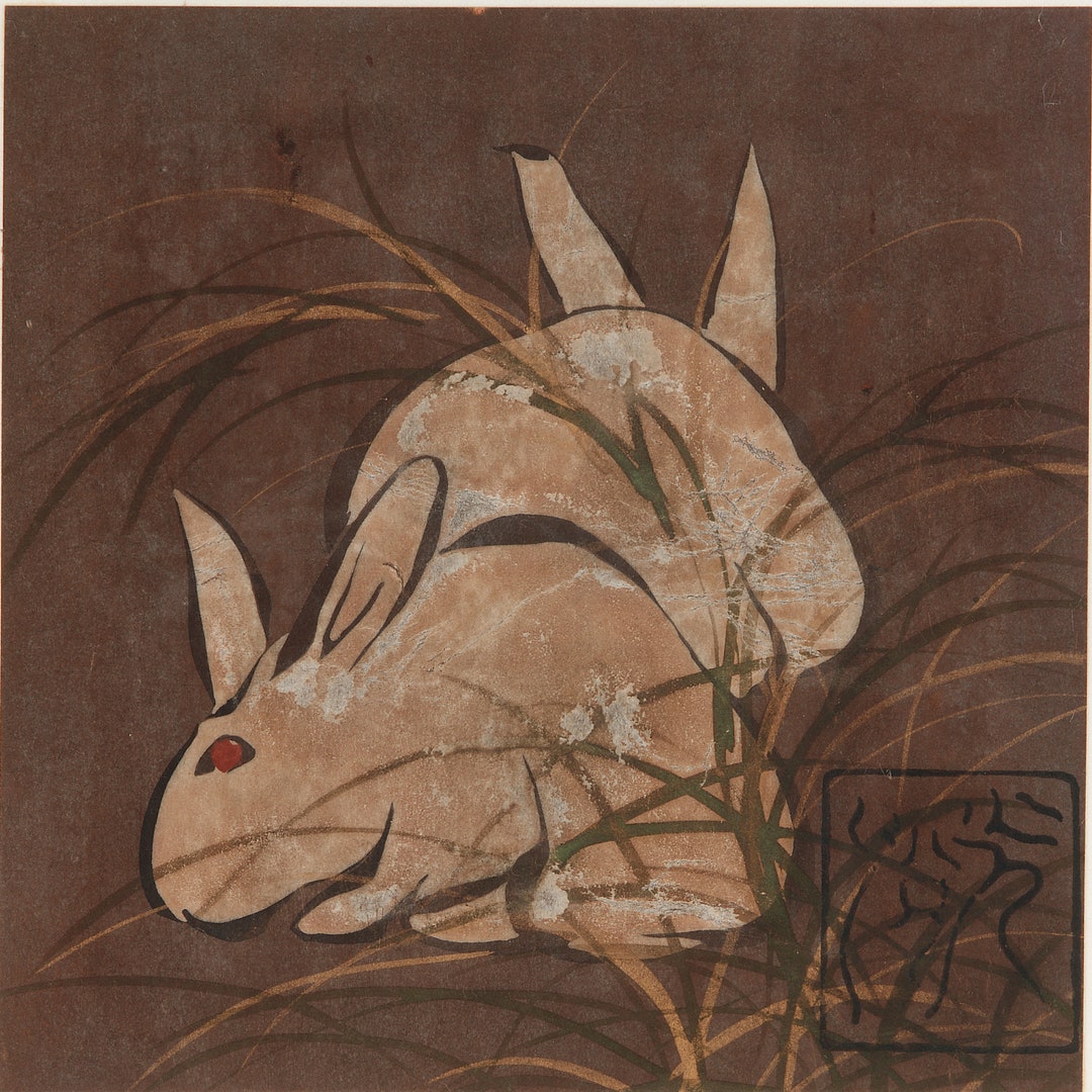 Rabbits in Japanese Style - Etsy