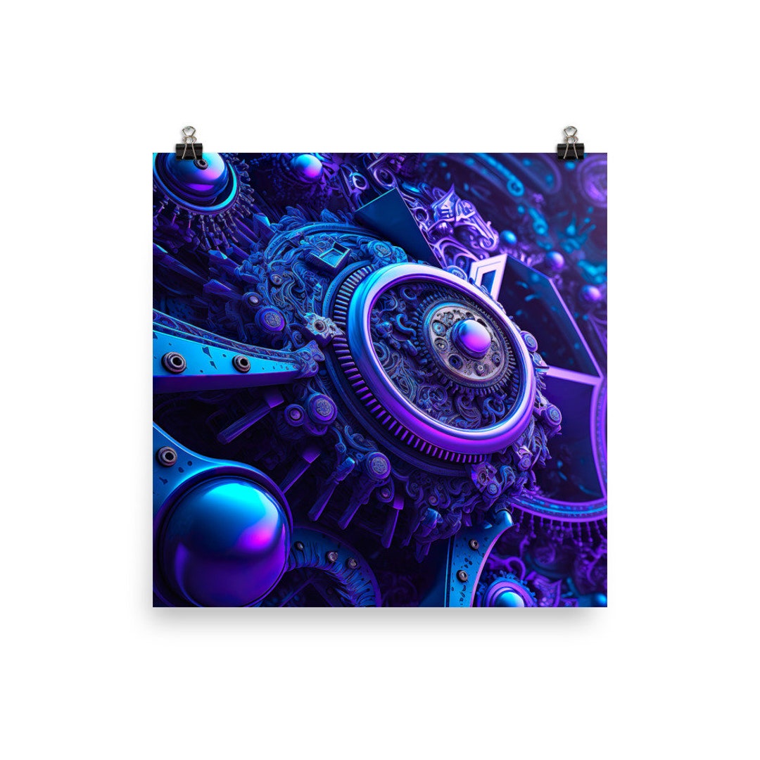 Abstract Gears of Time -- Poster - Etsy