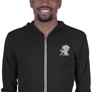 Metroid Chozo Statue Symbol Embroidered Tri-blend Zip Hoodie - Etsy