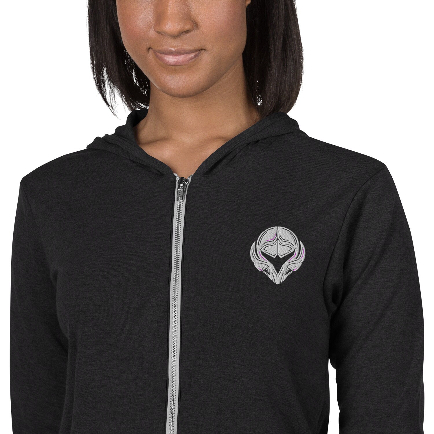 Metroid Samus Helmet Embroidered Tri-blend Zip Hoodie - Etsy