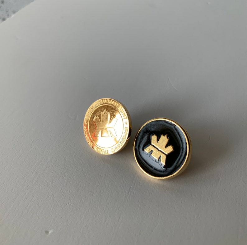 Lapel Pins. Royal Canadian Mint. Gold-tone and Black Enamel. Attractive ...