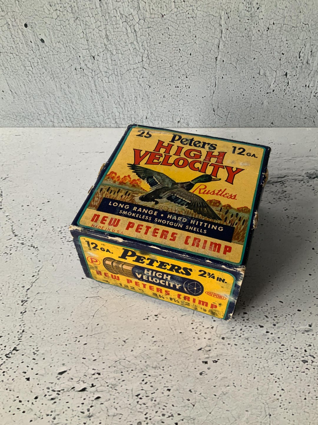 Peters High Velocity 12 Gauge Shells Box. 1950s. Trophy Room Decor ...