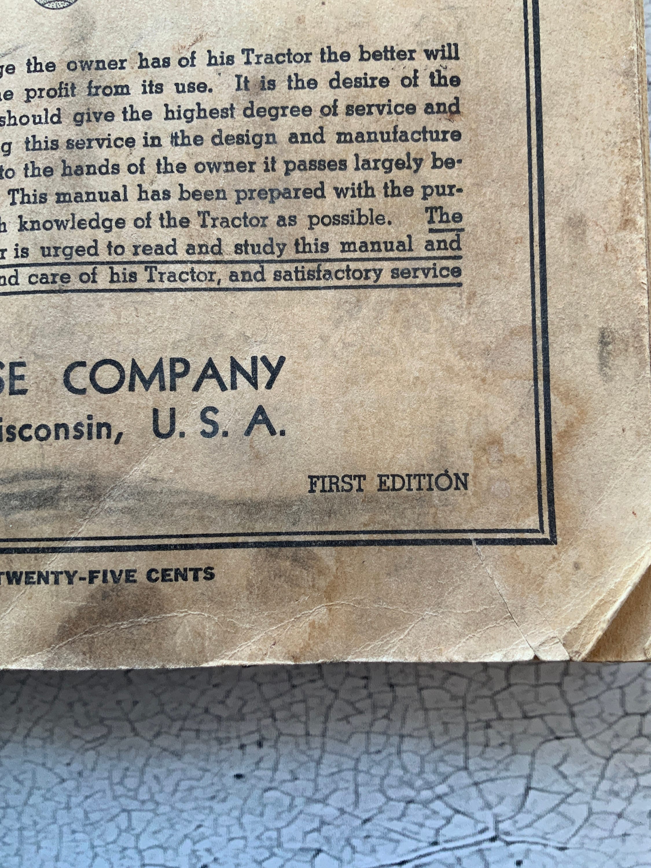 Case LA Service Manual. Original. Authentic! 1940’s/50’s. Owner’s ...