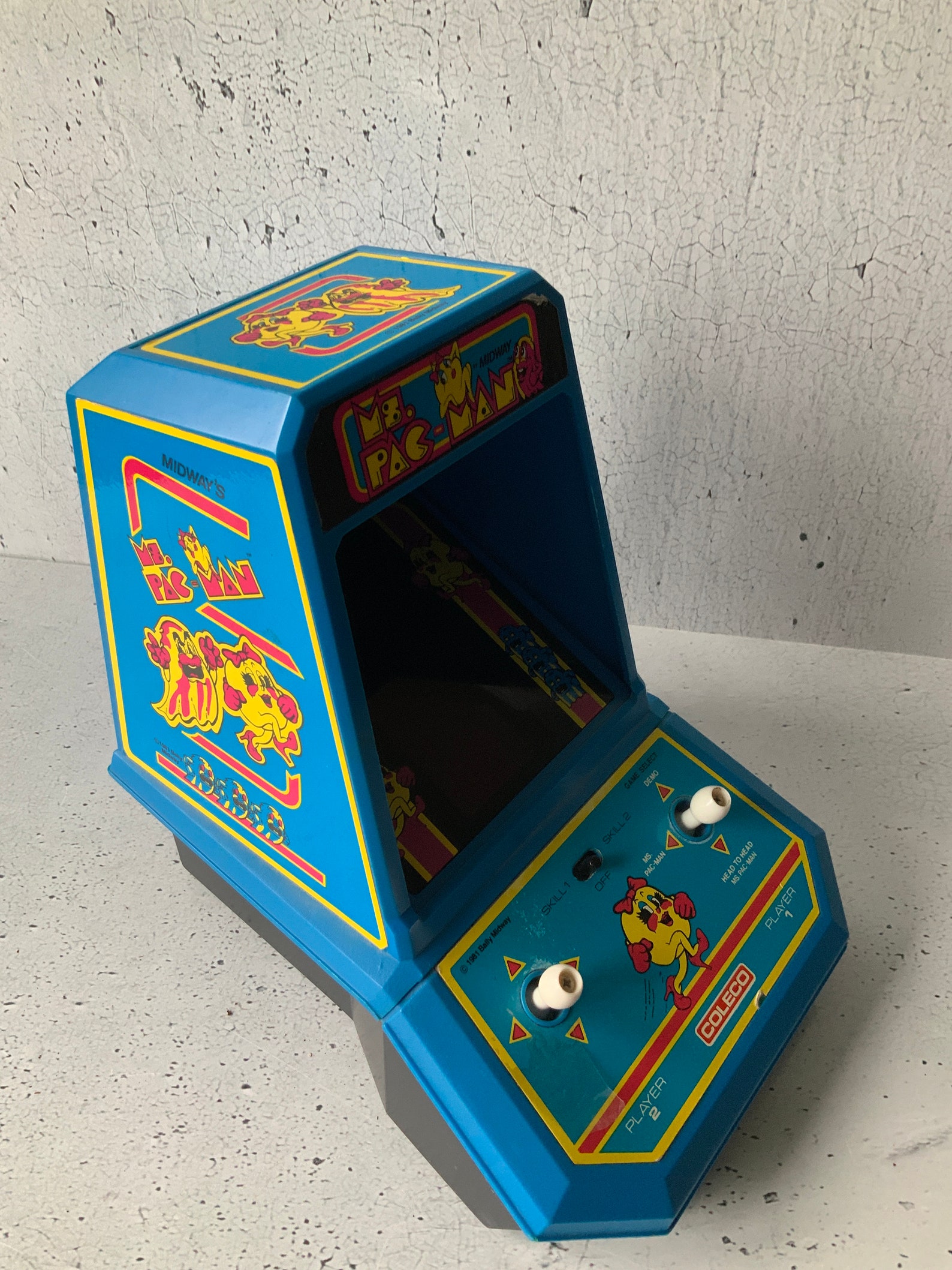 Ms. Pac-man Mini Arcade Game. Working Bally Midway 1981. Coleco ...