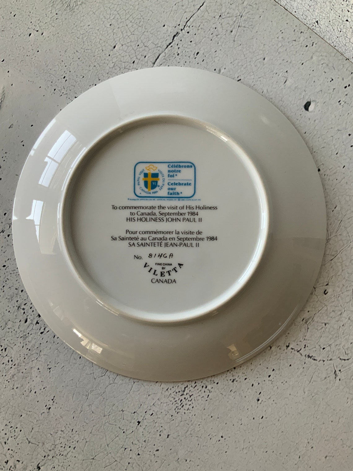 Pope John Paul II Plate. in As-new Condition. 1984 Papal Visit ...