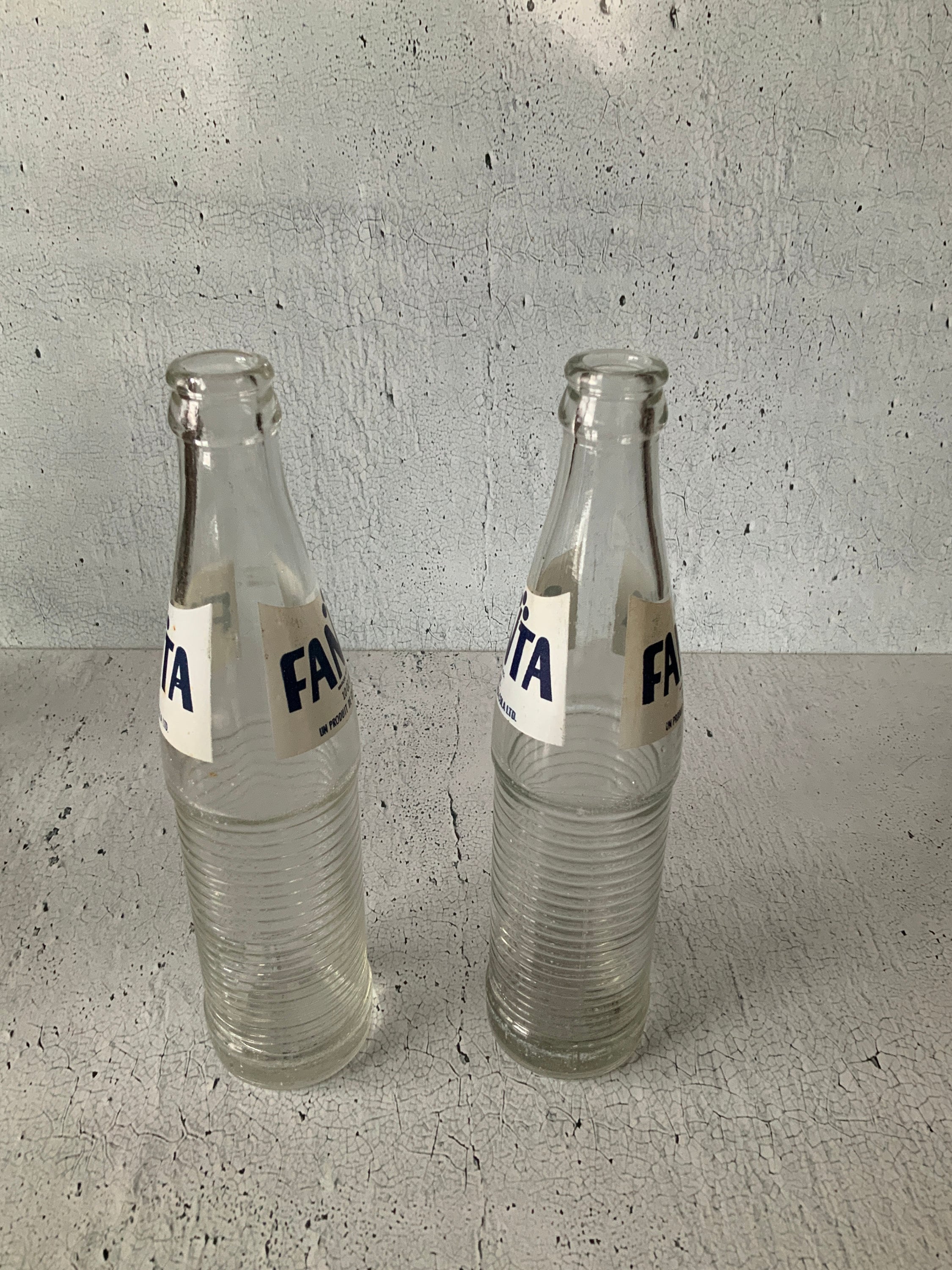Classic Fanta Bottles. Pair. Vintage Soda Bottles. 1970s. Glass Pop ...