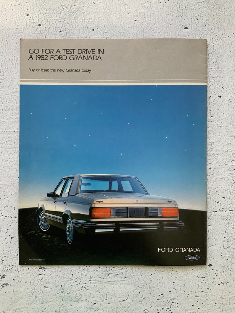 1982 Ford Granada Brochure.granada GL. GLX. 3.8l V6. 4.2l V8. Wagon. - Etsy