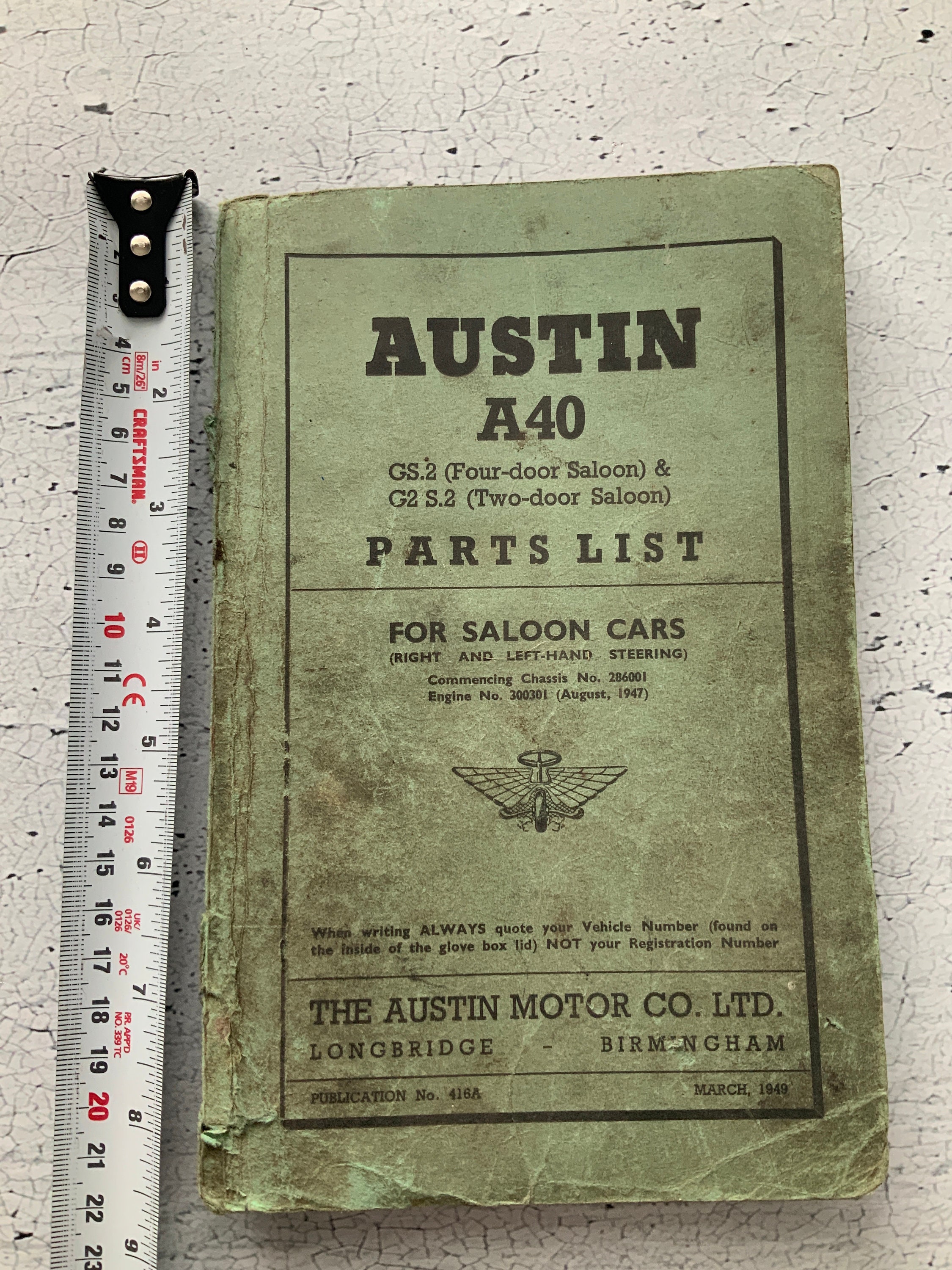 Austin A40 GS Parts List. Exploded Views. Saloon Cars. Gs.2 and G2 S.2 ...