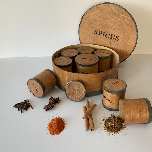 Antique Spice Box - Etsy