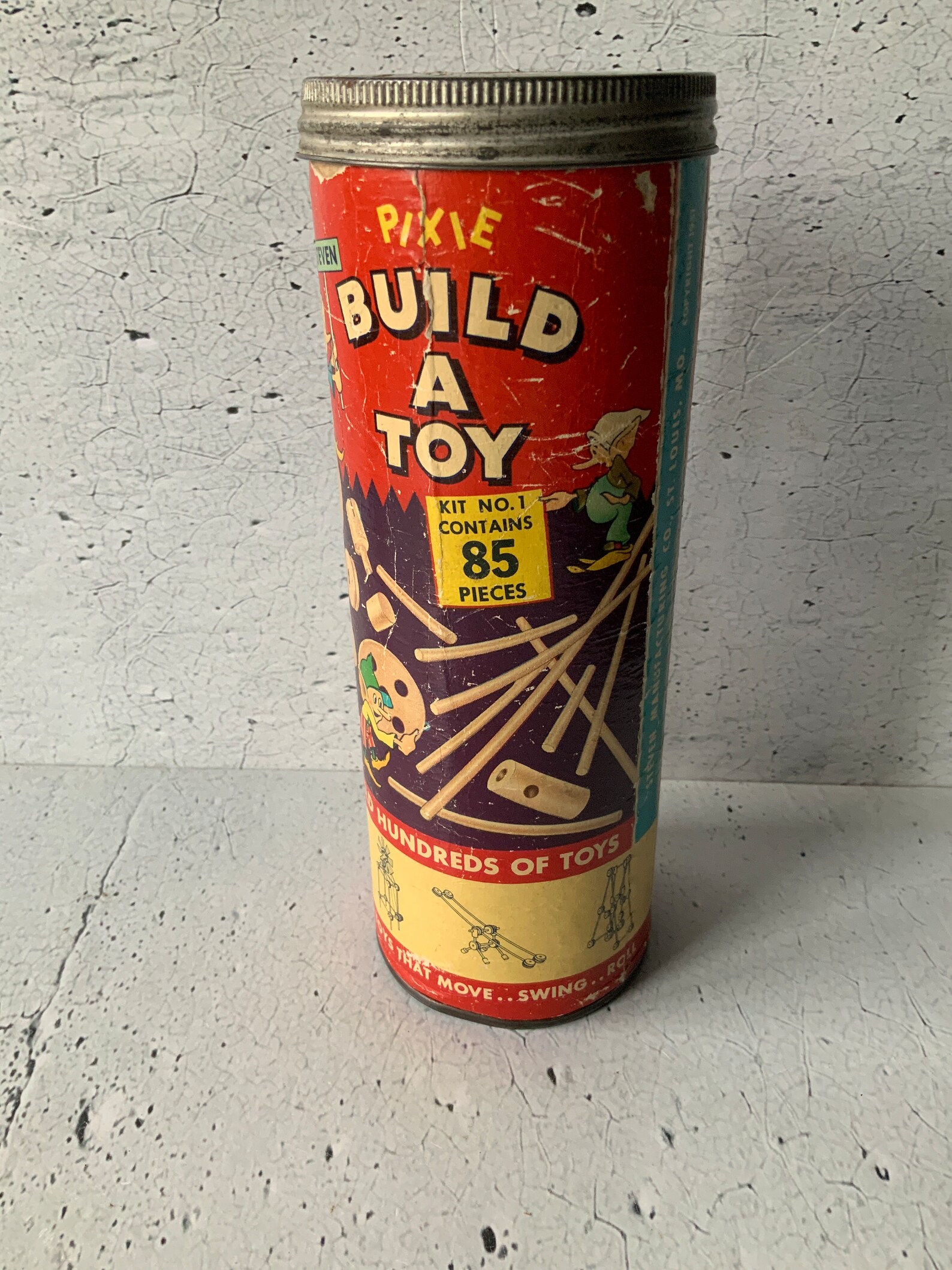 Pixie Build-a-toy. 1951. Erector Set. Construction Dexterity Toy ...